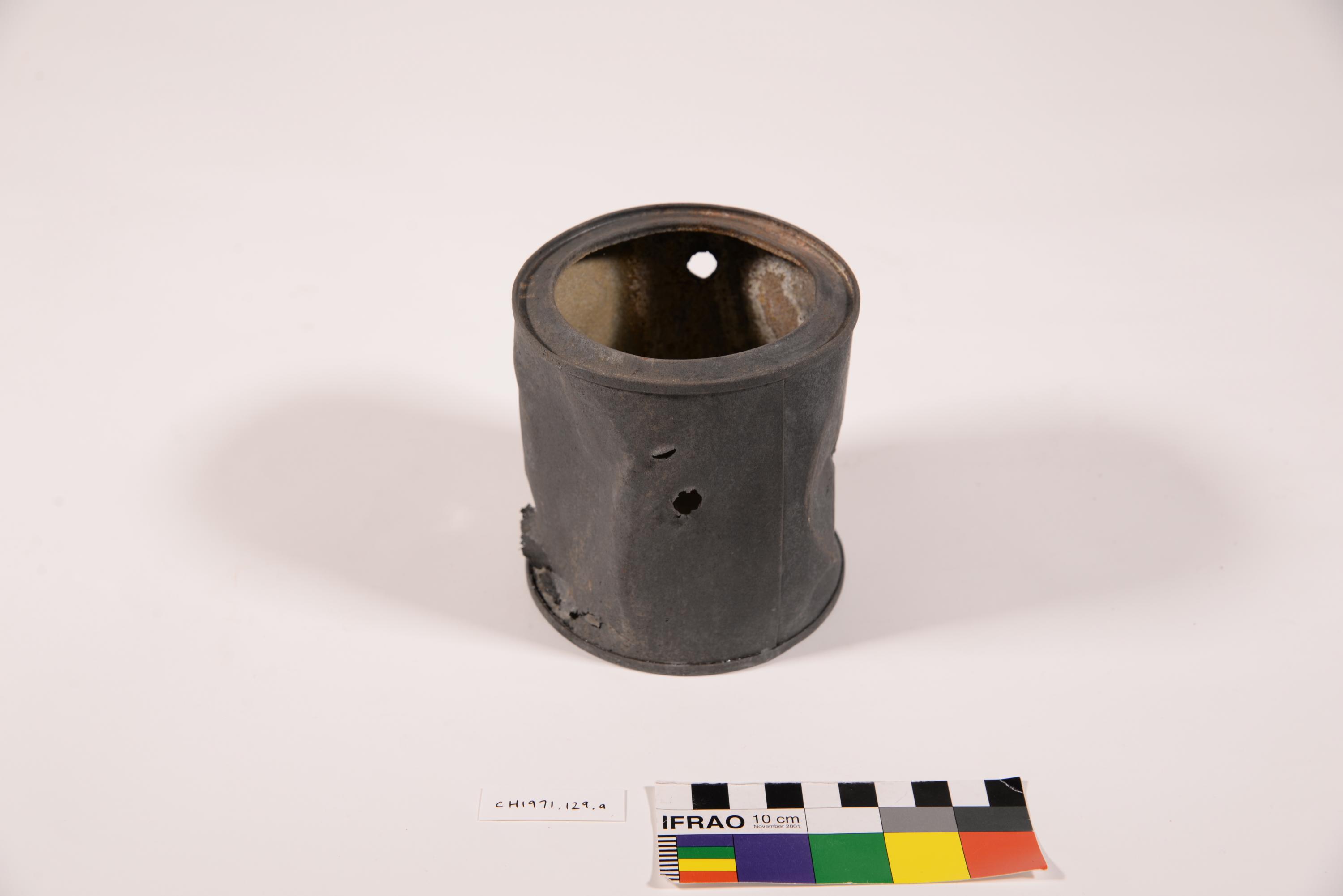 Tin, with bullet hole | WA Museum Collections